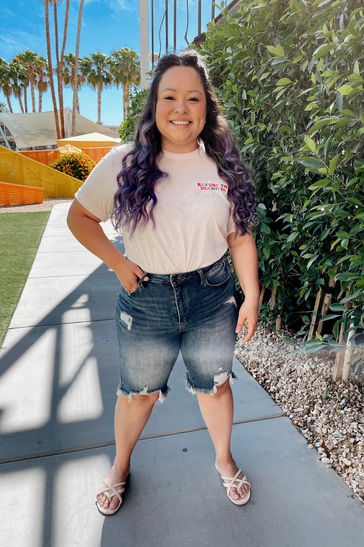 TABY ORIGINAL DESIGN: Refuse To Blend In Tee EMBROIDERED***