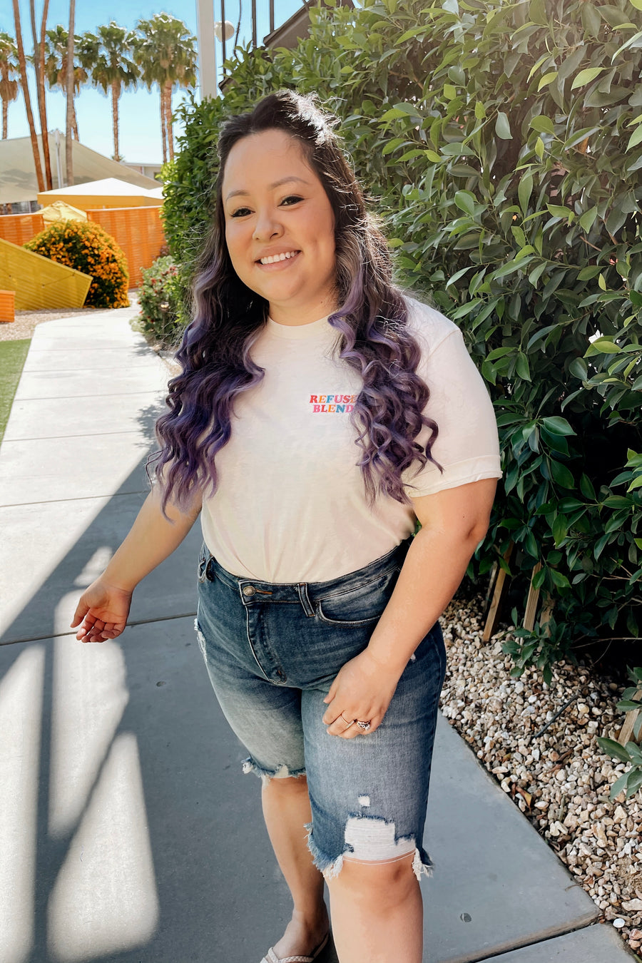 TABY ORIGINAL DESIGN: Refuse To Blend In Tee EMBROIDERED***